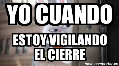 Meme Personalizado - Yo Cuando estoy vigilando el cierre - 24027557
