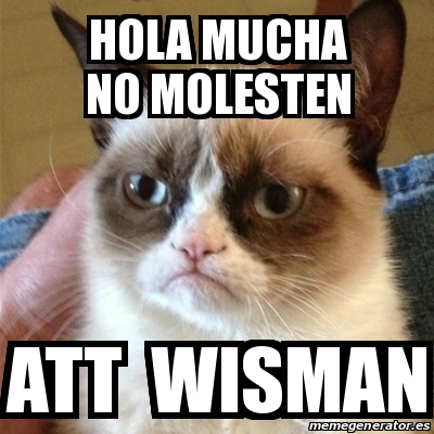 Meme Grumpy Cat - hola mucha no molesten att wisman - 24304739