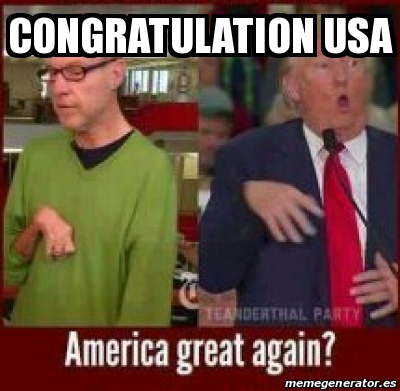 Meme Personalizado - Congratulation usa - 24490111