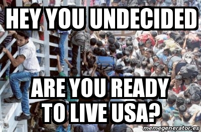 Meme Personalizado - HEY YOU UNDECIDED ARE YOU READY TO LIVE USA ...