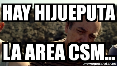 Meme Personalizado - HAY HIJUEPUTA LA AREA CSM... - 24501649