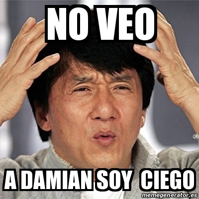 Meme Jackie Chan - no veo a damian soy ciego - 24582156