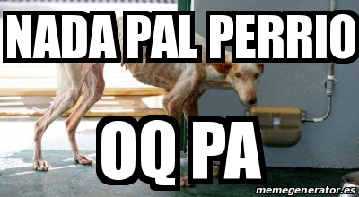 Meme Personalizado - Nada pal perrio oq pa - 24632682