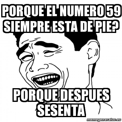 Meme Yao Ming 2 - Porque el numero 59 siempre esta de pie? porque ...