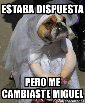 Meme Personalizado - ESTABA DISPUESTA PERO ME CAMBIASTE MIGUEL - 24079500
