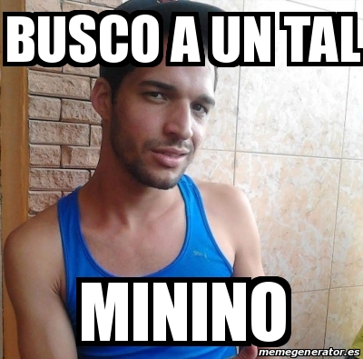 Meme Personalizado - Busco a un tal Minino - 24810813
