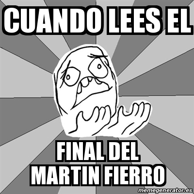 Meme Whyyy - CUando lees el final del martin fierro - 24821885