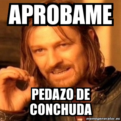 Meme Boromir - Aprobame Pedazo de conchuda - 24841633