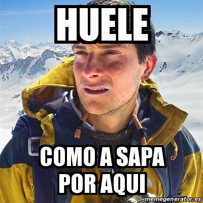 Meme Bear Grylls - huele como a sapa por aqui - 24871384