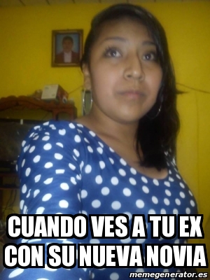 Meme Personalizado - CUANDO VES A TU EX CON SU NUEVA NOVIA - 24907751