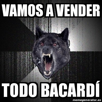 Meme Insanity Wolf - VAMOS A VENDER TODO BACARDÃ - 24988895