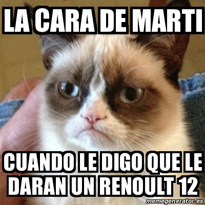 Meme Grumpy Cat - la cara de marti cuando le digo que le daran un ...