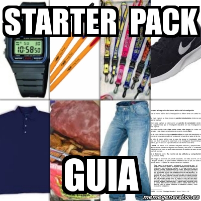 Meme Personalizado - starter pack guia - 25138845