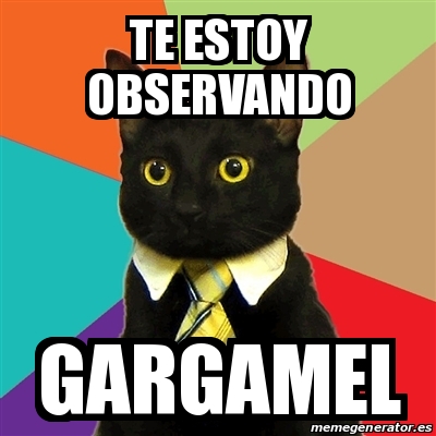 Meme Business Cat - TE ESTOY OBSERVANDO GARGAMEL - 25152506