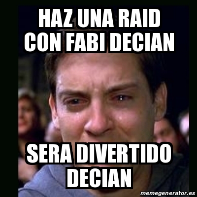 Meme crying peter parker - haz una raid con fabi decian sera divertido ...