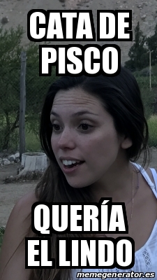 Meme Personalizado - Cata de pisco QuerÃ­a el lindo - 25242413