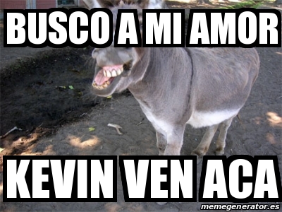 Meme Personalizado - Busco a mi amor Kevin ven aca - 25265828