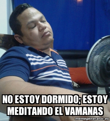 Meme Personalizado - No estoy dormido; estoy meditando el vamanas ...