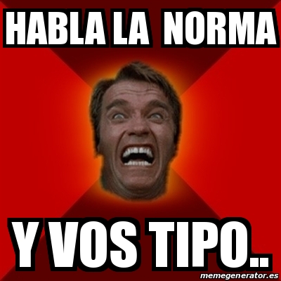 Meme Arnold - Habla la Norma Y vos tipo.. - 25297463