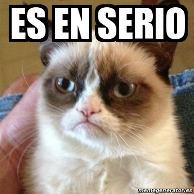 Meme Grumpy Cat - Es en serio - 25327714