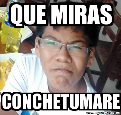 Meme Personalizado - que miras conchetumare - 25359013