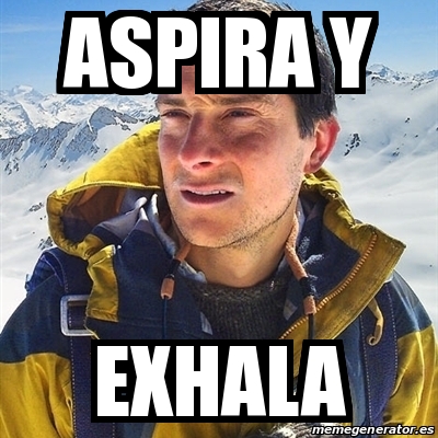 Meme Bear Grylls - aspira y exhala - 25475590
