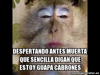 Meme Personalizado - Despertando antes muerta que sencilla digan que ...