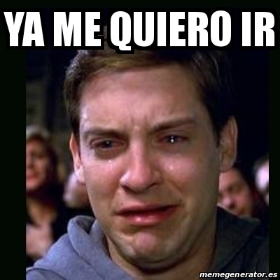 Meme crying peter parker - ya me quiero ir - 25519486