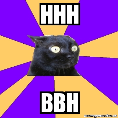 Meme Anxiety Cat - Hhh Bbh - 25580325