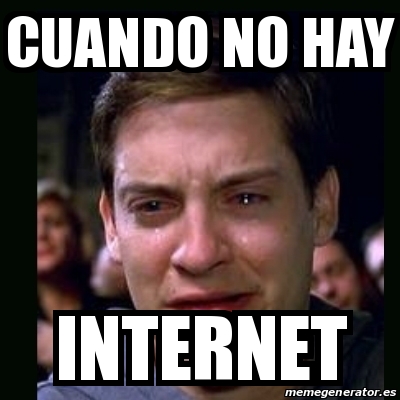 Meme crying peter parker - cuando no hay internet - 25071024