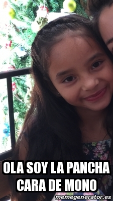 Meme Personalizado - Ola soy la pancha cara de mono - 25719848