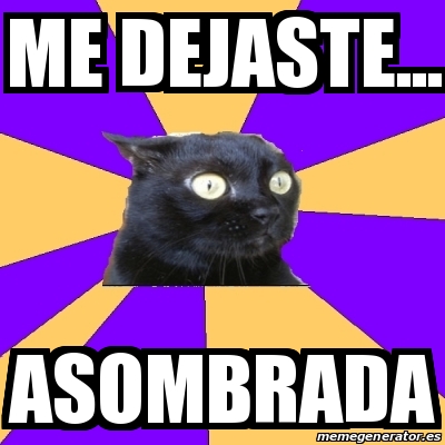 Meme Anxiety Cat - ME DEJASTE... ASOMBRADA - 25783275