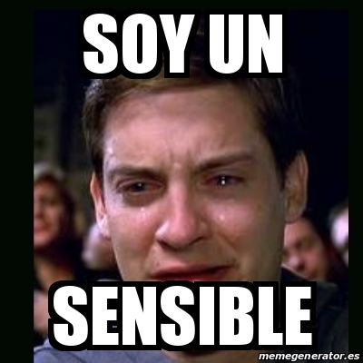 Meme crying peter parker - soy un sensible - 25932915