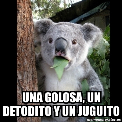 Meme Koala - UNA GOLOSA, UN DETODITO Y UN JUGUITO - 26029618