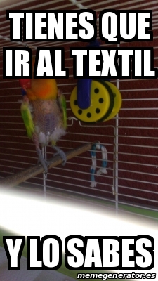 Meme Personalizado - Tienes que ir al textil Y lo sabes - 26306206