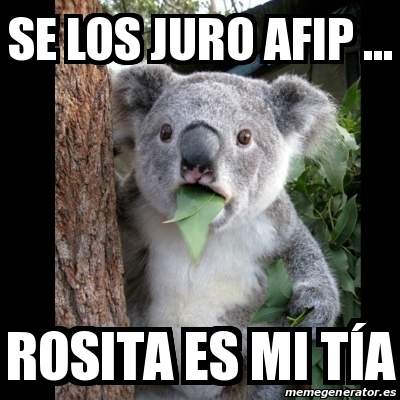 Meme Koala - Se los juro Afip ... Rosita es mi tÃ­a - 26056351
