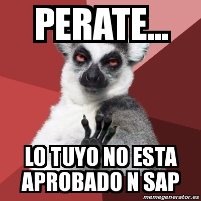 Meme Chill Out Lemur - Perate... Lo tuyo no esta aprobado n sap - 26070914