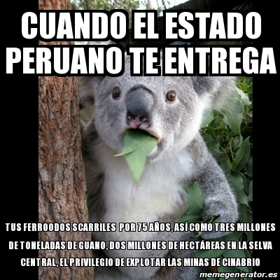 Meme Koala - CUANDO el estado peruano te entrega tUS FERROodos ...
