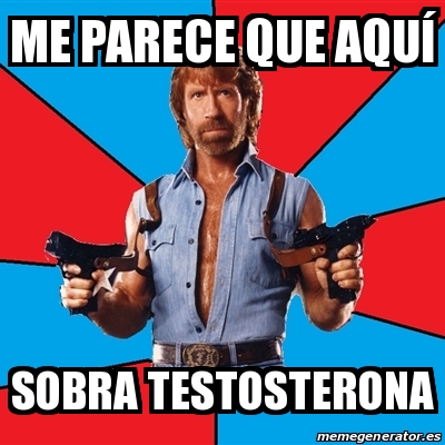 Meme Chuck Norris - ME PARECE QUE AQUÃ SOBRA TESTOSTERONA - 27209776