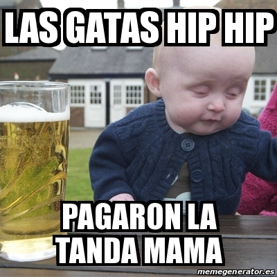 Meme Drunk Baby - las gatas hip hip pagaron la tanda mama - 27343995