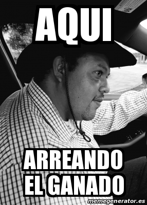 Meme Personalizado - Aqui Arreando el ganado - 27584709