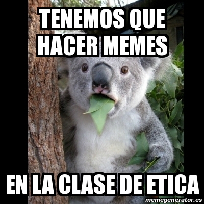 Meme Koala - Tenemos que hacer memes En la clase de etica - 27947272