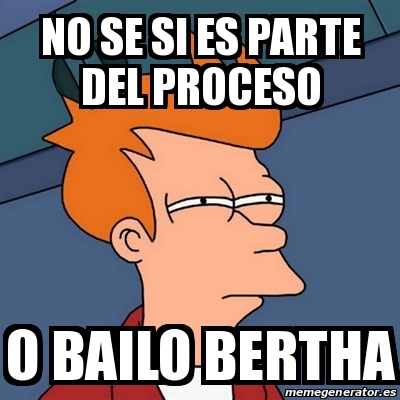 Meme Futurama Fry - No se si es parte del proceso o bailo bertha - 28106905