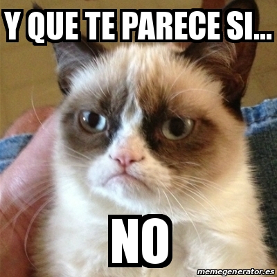 Meme Grumpy Cat - Y QUE TE PARECE SI... NO - 28118618