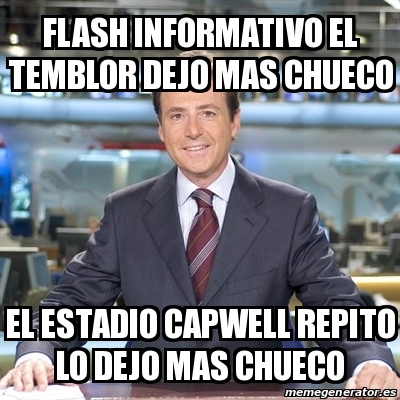 Meme Matias Prats - FLASH INFORMATIVO EL TEMBLOR DEJO MAS CHUECO EL ...