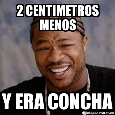 Meme Yo Dawg - 2 centimetros menos y era concha - 28148625