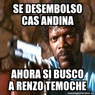 Meme Pulp Fiction - Se desembolso cas andina ahora si busco a renzo ...