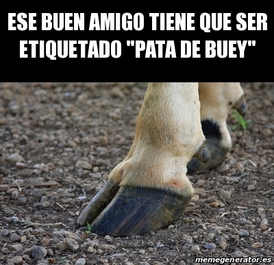 Meme Personalizado - ese buen amigo tiene que ser etiquetado "pata de ...
