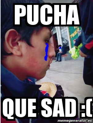 Meme Personalizado - pucha que sad :( - 28341247