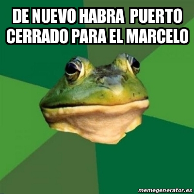Meme Foul Bachelor Frog - DE NUEVO HABRA PUERTO CERRADO PARA EL MARCELO ...